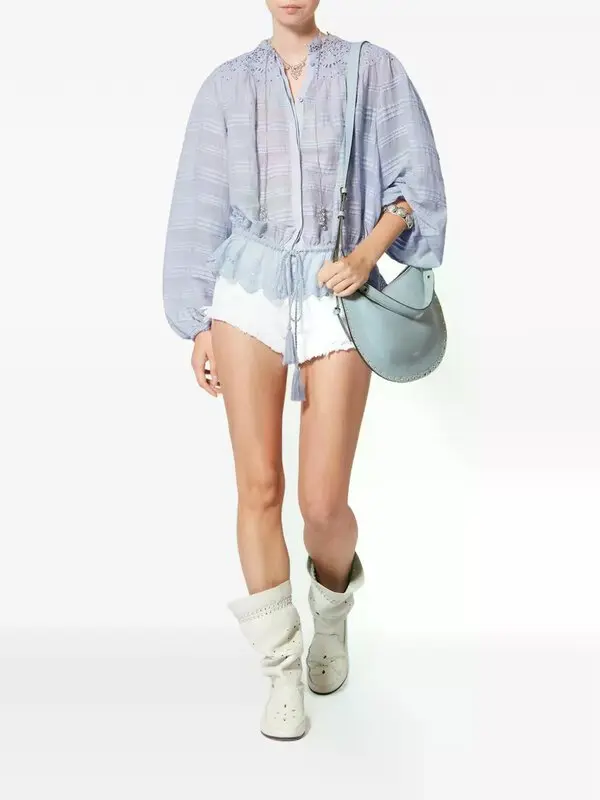 MARANT ETOILE Polly Embroidery Blouse - Blue