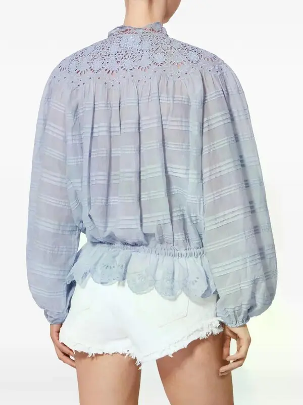 MARANT ETOILE Polly Embroidery Blouse - Blue