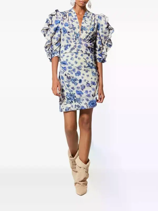 Isabel Marant Étoile X Doris Ruffled Dress - Neutrals