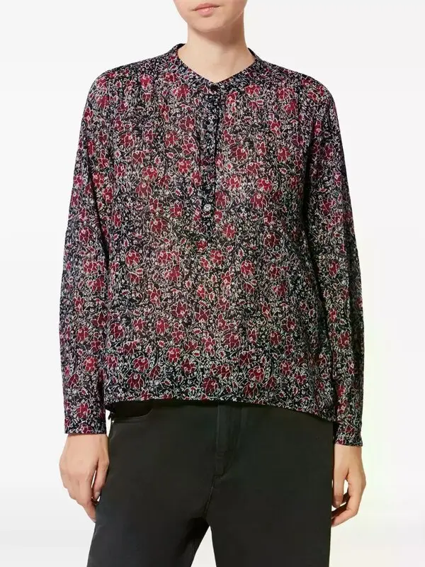 MARANT ETOILE Maria Floral-pattern Blouse - Black