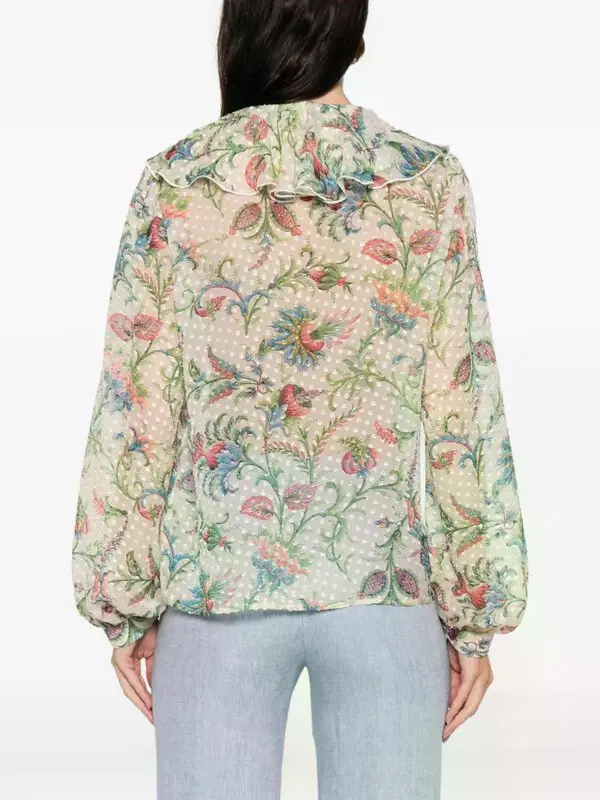 Etro Floral Ruffled Top