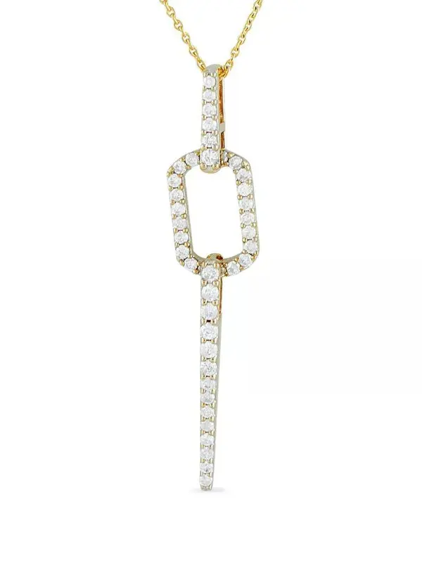 LB EXCLUSIVE 14k Yellow Diamond Geometric Necklace - Gold