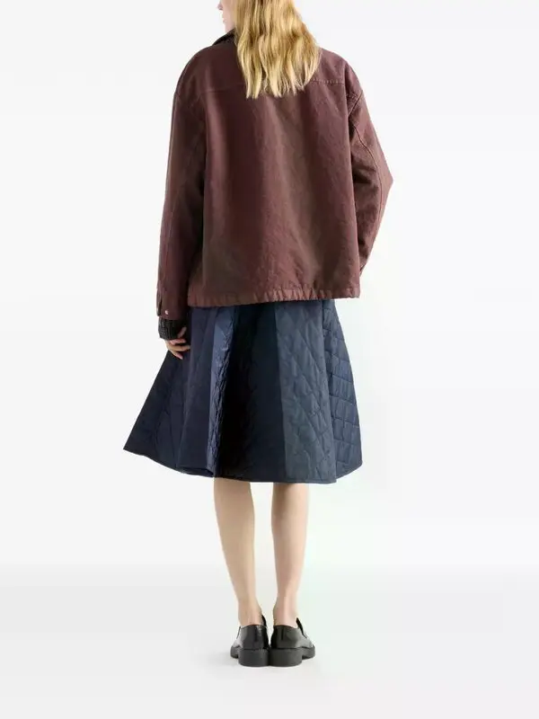 Prada Quilted Midi Skirt - Blue
