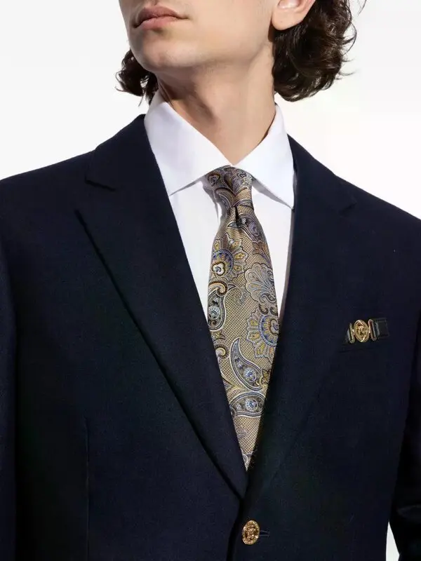 Etro Paisley Silk Tie - Brown