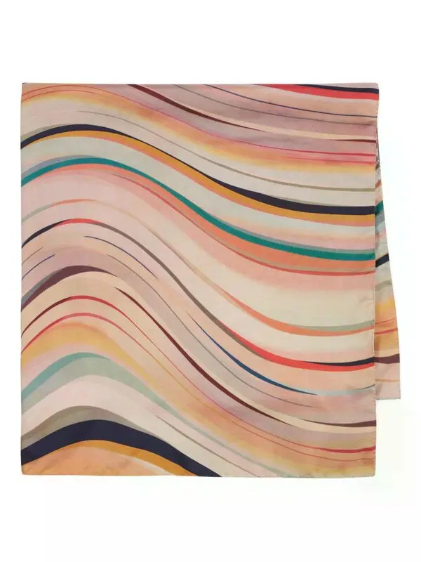 Paul Smith Striped Wavy Scarf - Pink