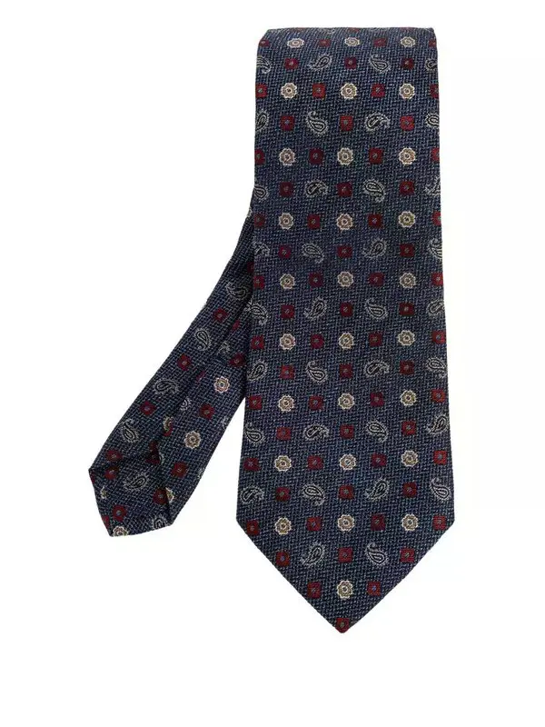 Etro Paisley-motifs Tie - Blue