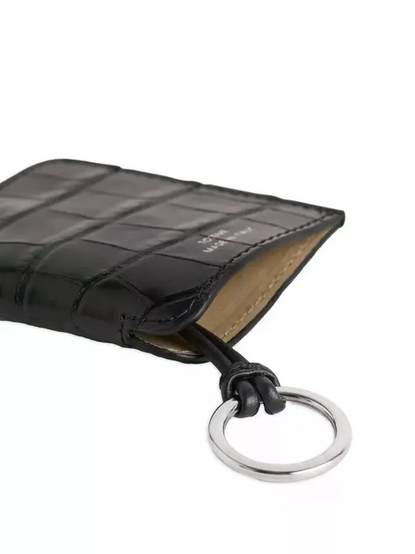TOTEME Croco-embossed Keyring - Black