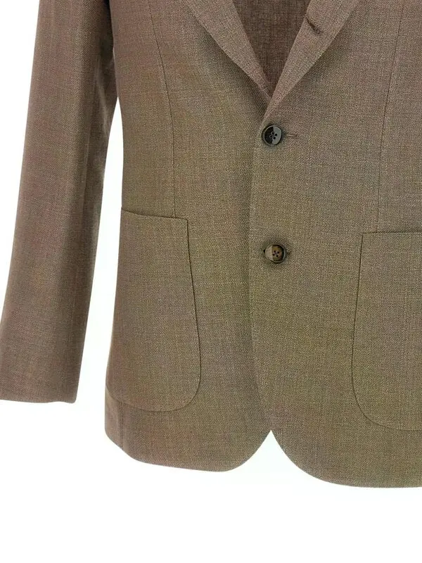 BARBA NAPOLI Peaked-lapels Buttoned Blazer