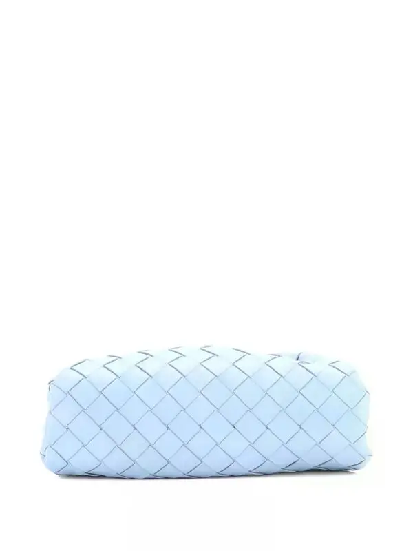 Bottega Veneta The Pouch Intrecciato Nappa Mini Crossbody Bag - Blue
