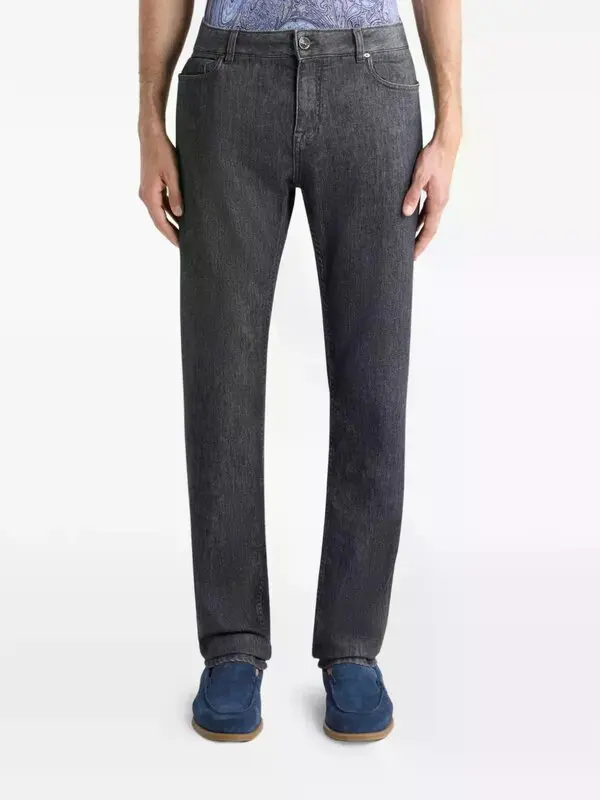 Etro Pegaso-appliqué Five-pocket Jeans
