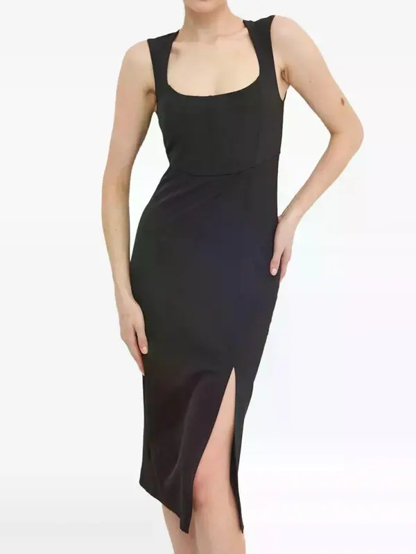 Patrizia Pepe Scoop-neck Slit Midi Dress