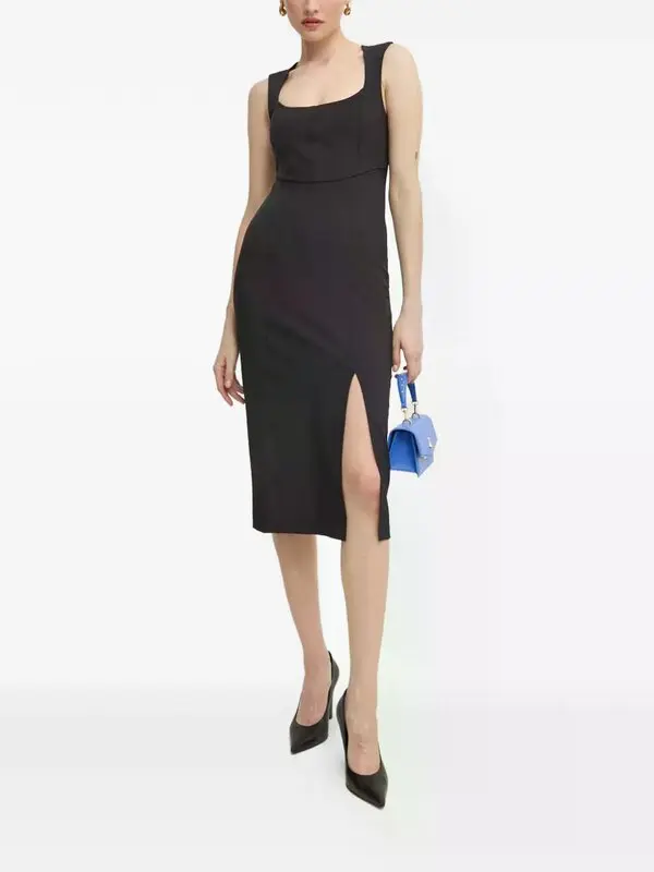 Patrizia Pepe Scoop-neck Slit Midi Dress