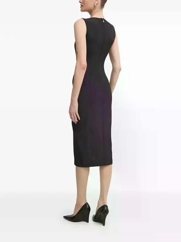 Patrizia Pepe Scoop-neck Slit Midi Dress