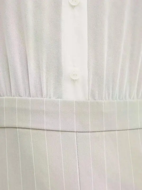 Patrizia Pepe Pinstripe Slit Midi Dress