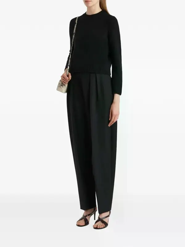 Khaite Dugan Button Pleated Trousers - Black