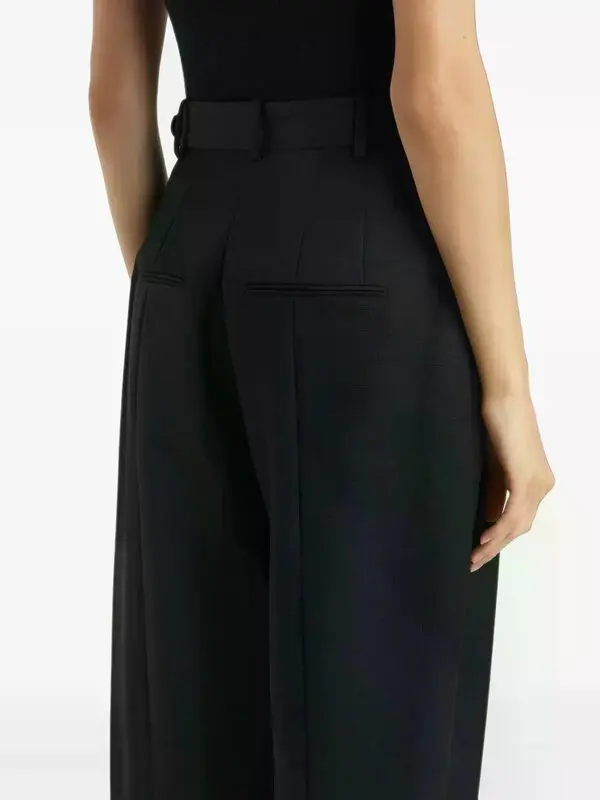 Khaite Dugan Button Pleated Trousers - Black