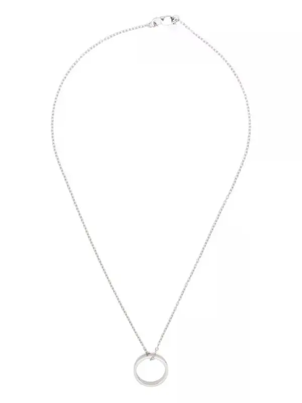 AGNÈS B. Logo Ring Necklace - Silver