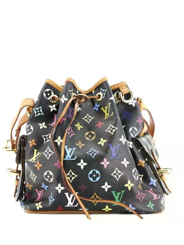 LOUIS VUITTON Petit Noe Monogram Multicolor Bucket Bag - Black