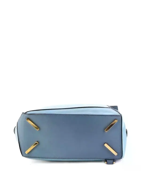 Loewe Puzzle Bag Leather Small Satchel - Blue