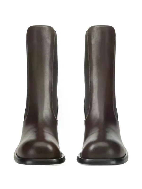 SERGIO ROSSI 80mm Avenue Chelsea Leather Boots - Brown