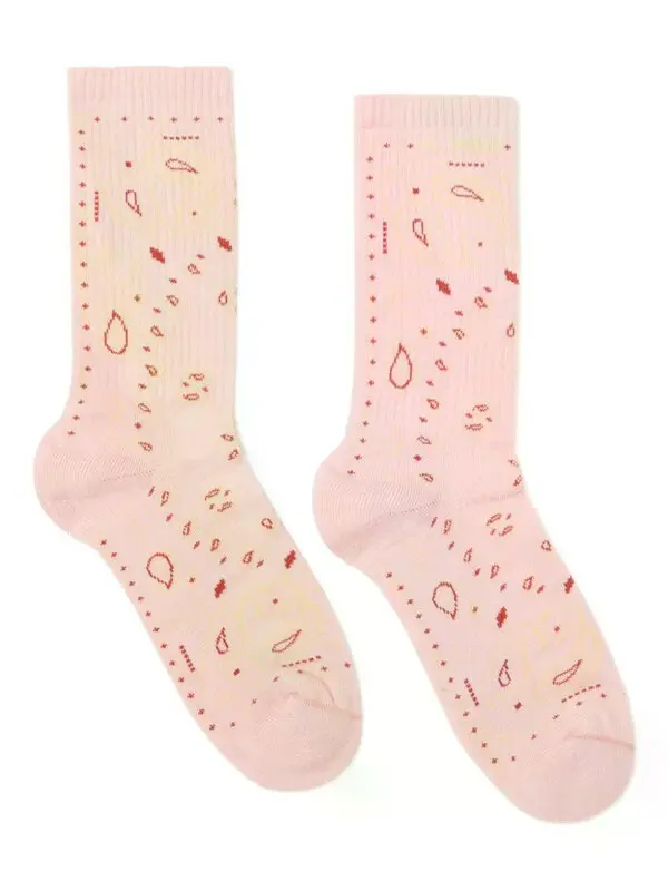 Alanui Bandana Socks - Pink