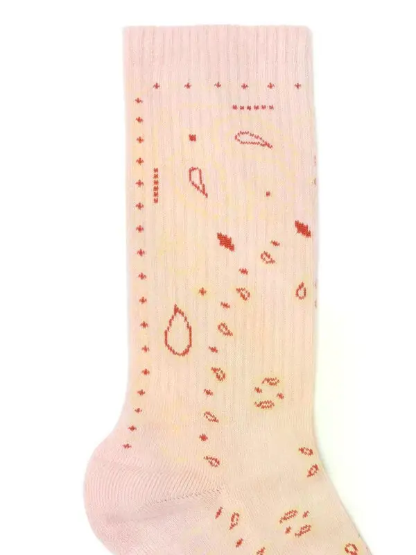 Alanui Bandana Socks - Pink