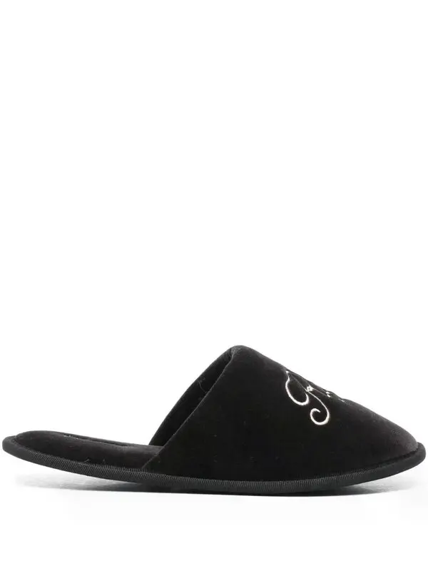 FRAME Embroidered Slippers