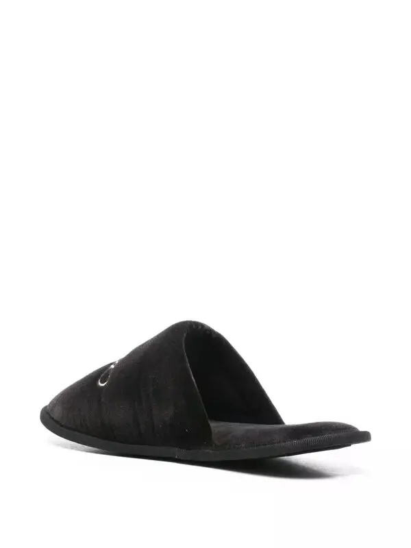 FRAME Embroidered Slippers