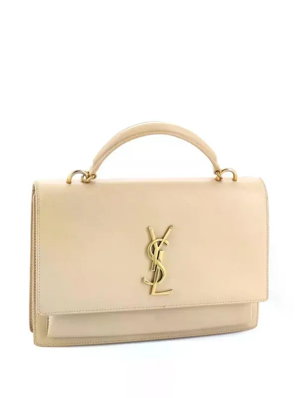 Saint Laurent Sunset Top Handle Medium Shoulder Bag - Neutrals