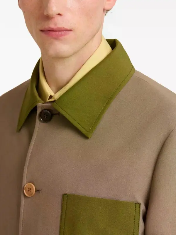 Marni Contrast-collar Pocket Shirt Jacket