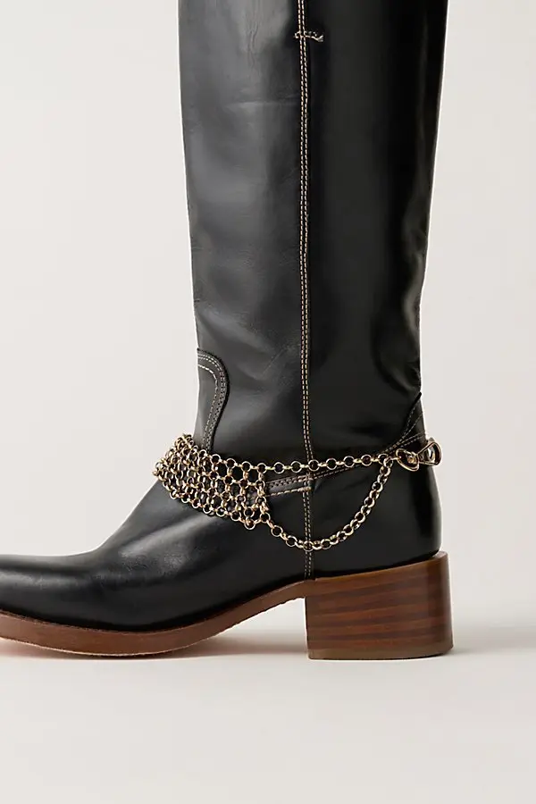 Free People Chain Boot Harness - Brass