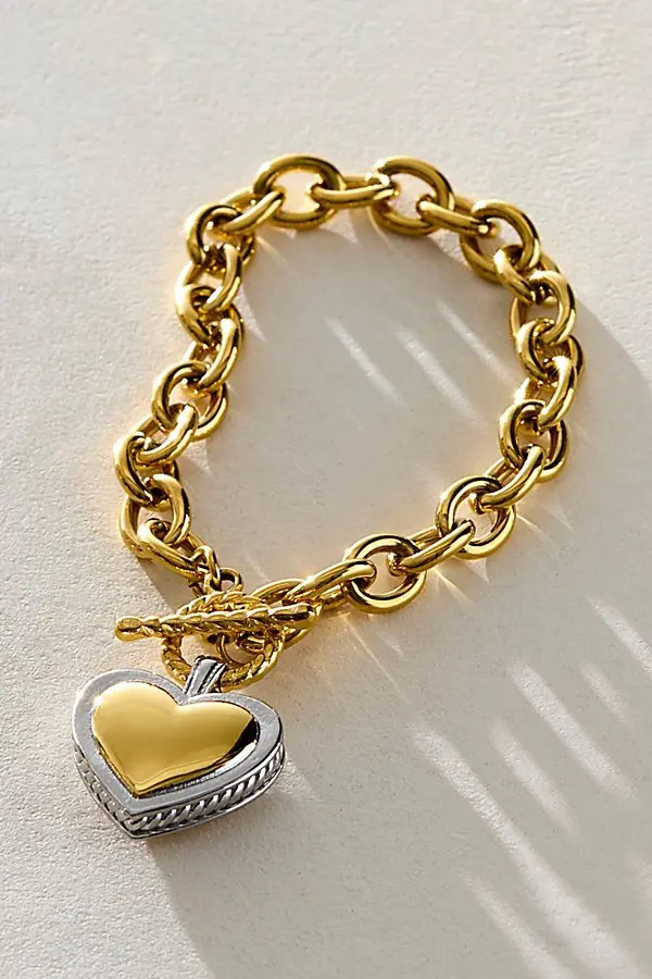 EVIE JEWELRY Two-tone Chain Link Bracelet - Gold