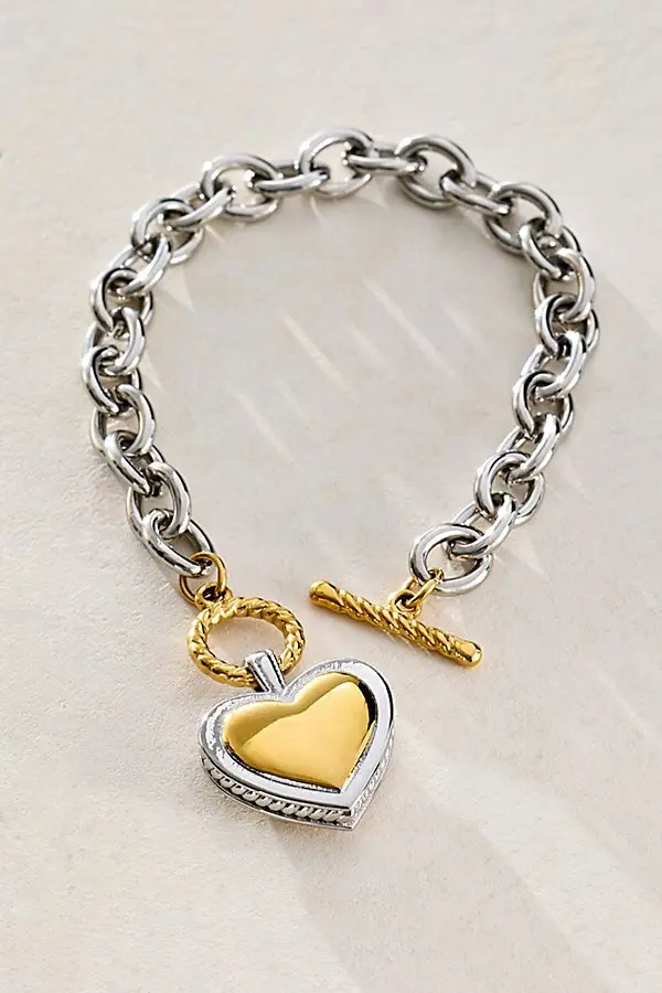 EVIE JEWELRY Two-tone Chain Link Bracelet - Silver