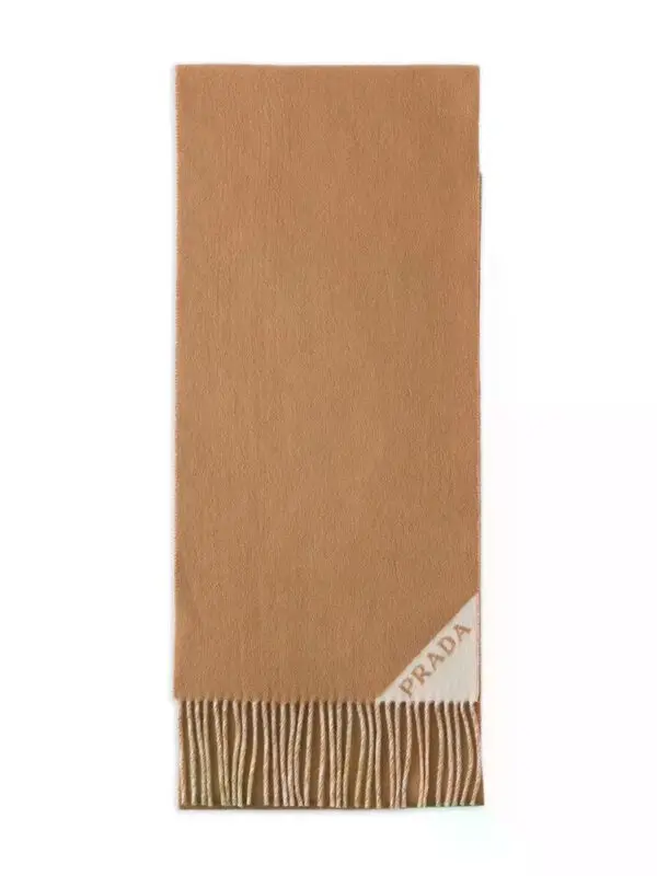 Prada Fringe-detail Scarf - Brown