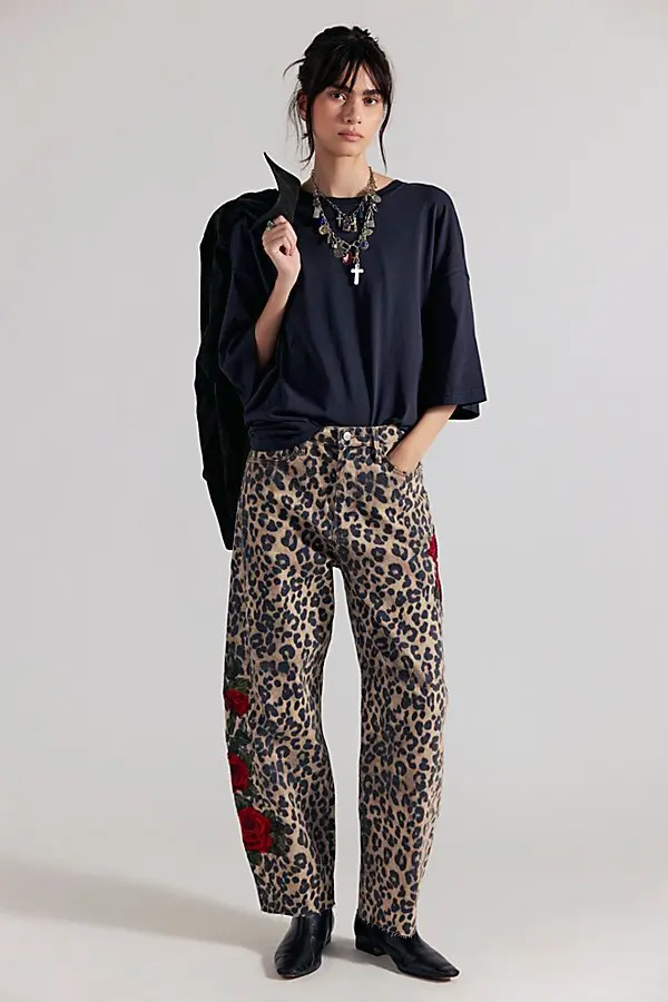 DRIFTWOOD Parker Printed Barrel Jeans