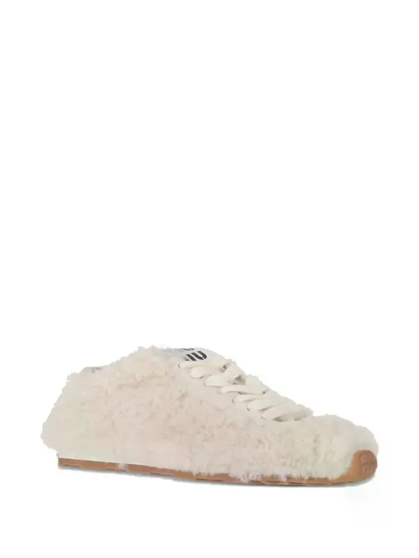 Miu Miu Shearling Lace-up Sneakers