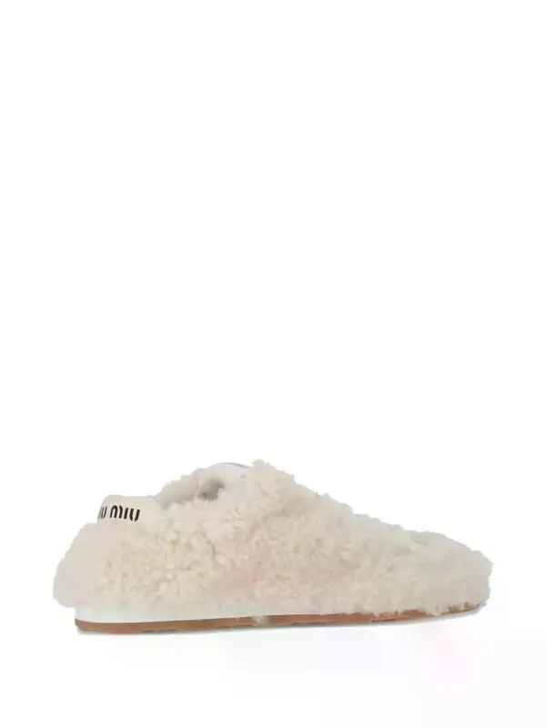 Miu Miu Shearling Lace-up Sneakers