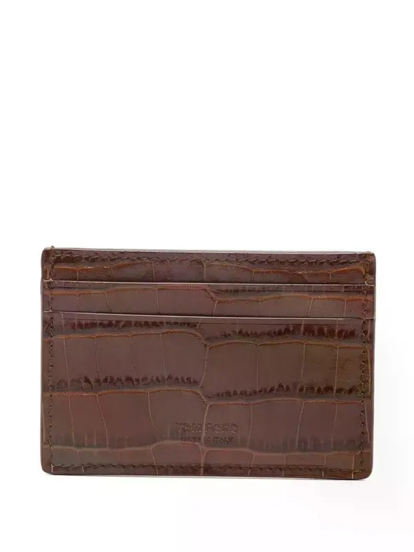 TOM FORD Crocodile-embossed Card Holder