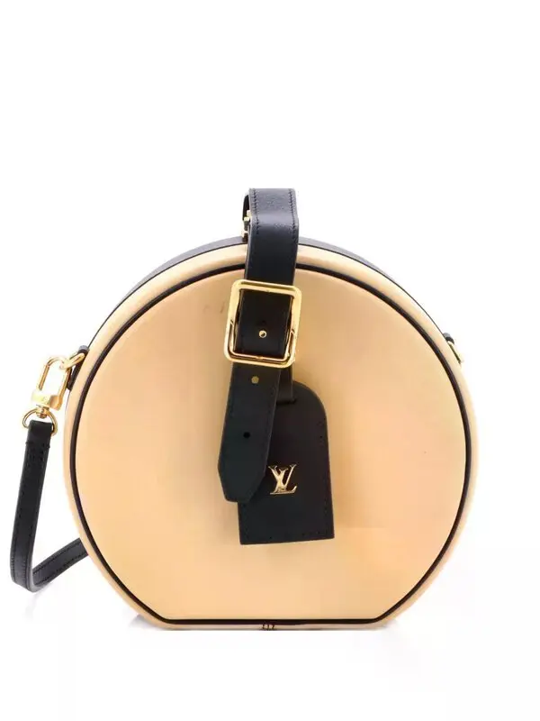 LOUIS VUITTON Petite Boite Chapeau Shoulder Bag Calfskin - Black