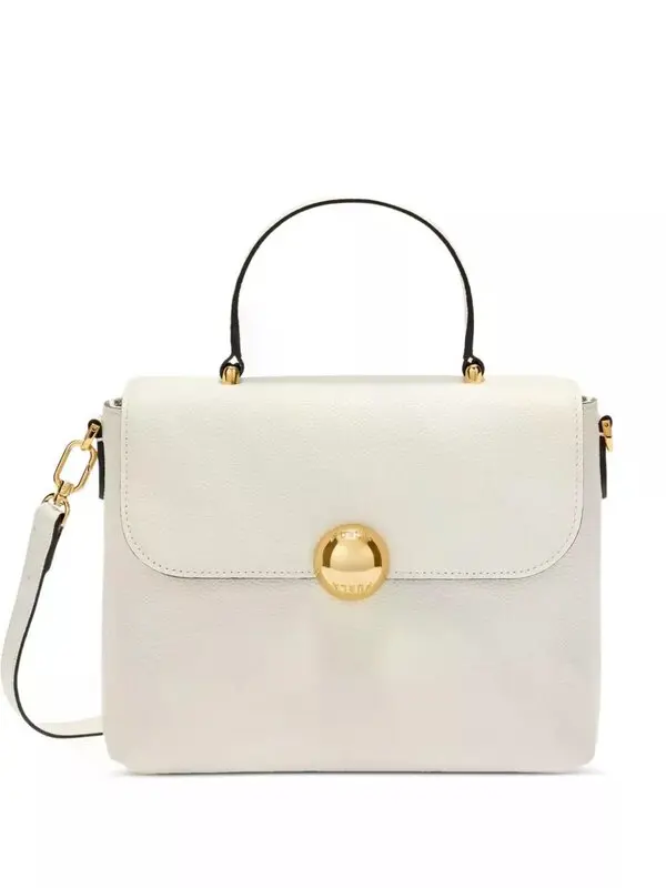 Furla Moonlight Textured Flap Tote Bag - White