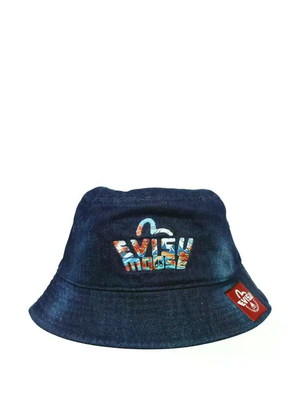 EVISU X Moose Knuckles Embroidered Bucket Hat - Blue