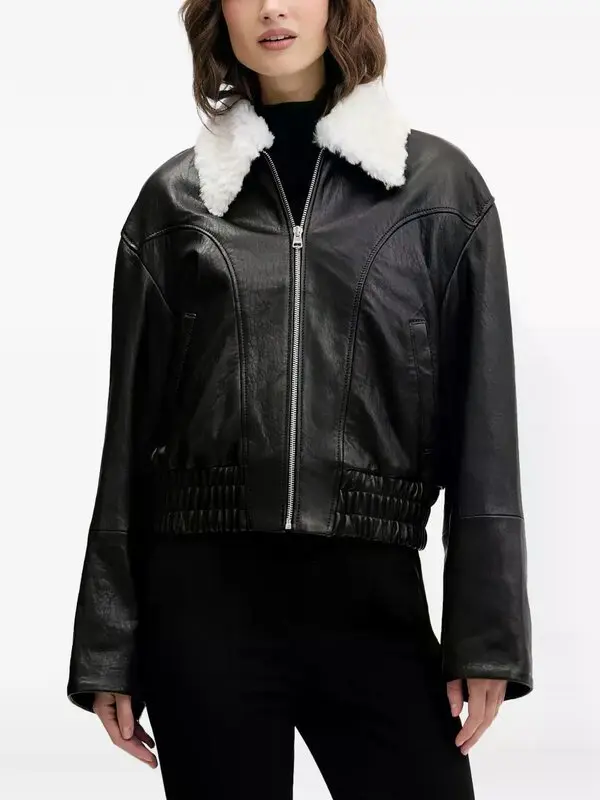 Hugo Shearling Zip-up Jacket
