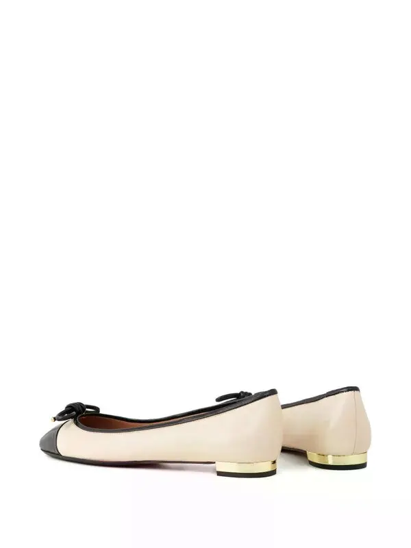 AQUAZZURA Parisina Bow Round-toe Ballet Flats