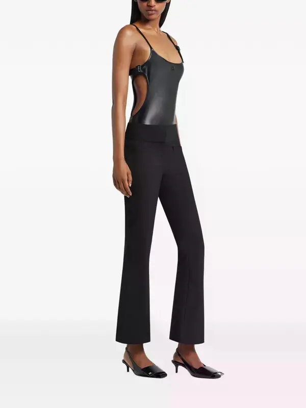 COURREGES Buckle-detail Cut-out One-piece Swimsuit - Black
