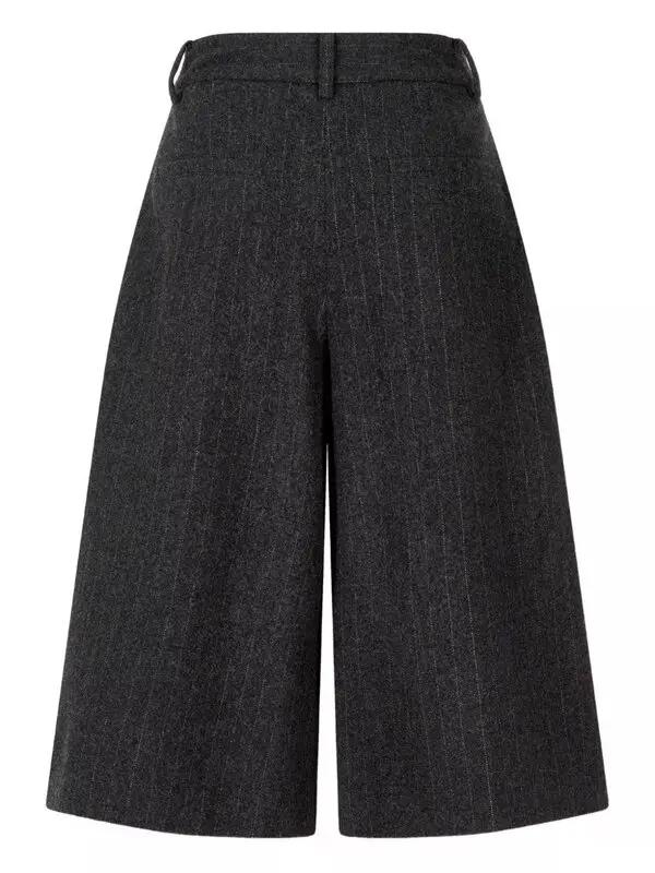 STUDIO TOMBOY Striped Pleated Shorts - Grey