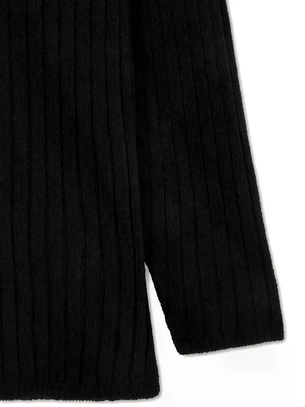 STUDIO TOMBOY Ribbed Round-neck Sweater - Black