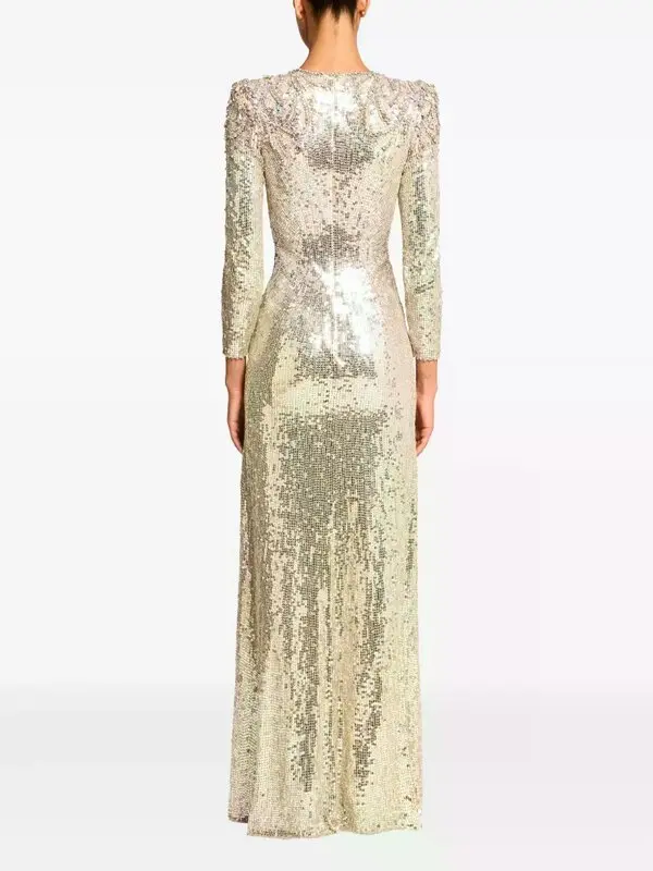 Jenny Packham Sequin-embellished Dulcet Dress - Silver