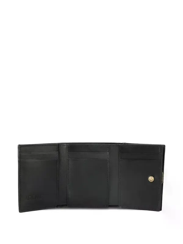 Loewe Anagram Trifold Leather Wallet - Black