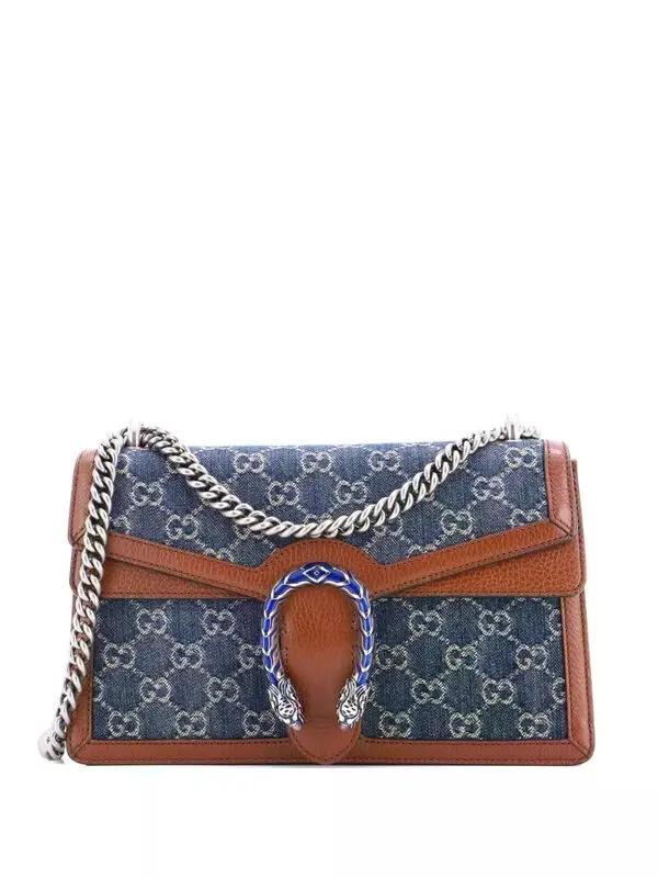 Gucci Dionysus Gg Denim Small Shoulder Bag - Blue