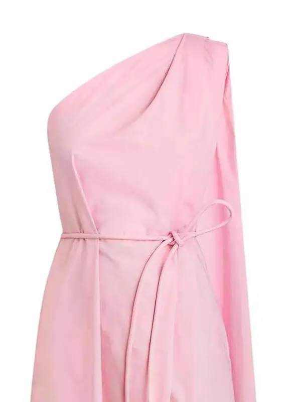 Scanlan Theodore Parachute One-Shoulder Midi Dress - Pink | Editorialist